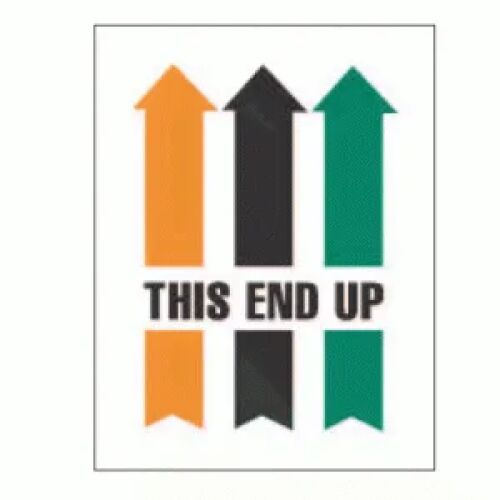 "This End Up" Arrow Label - AMS Printing