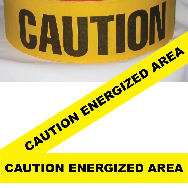 Caution Energized Area Tape, Fl. Yellow - AMS Printing