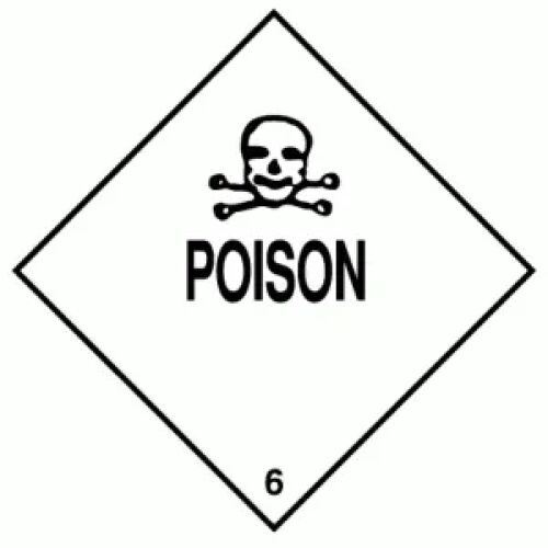 "POISON 6" - D.O.T. Label - AMS Printing
