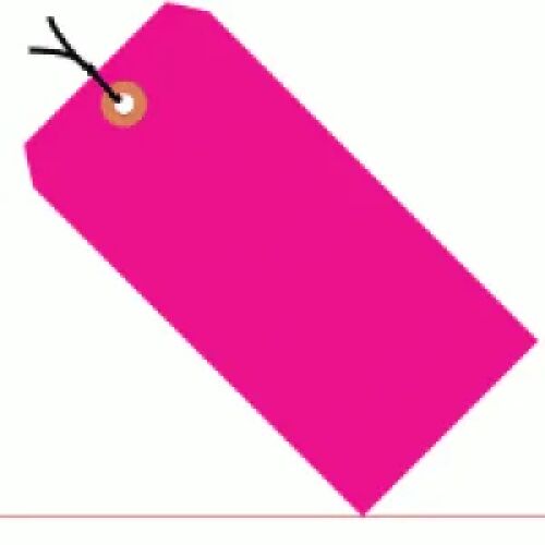 #5 Fluorescent Pre-Strung Tags (4 3/4" x 2 3/8") - AMS Printing