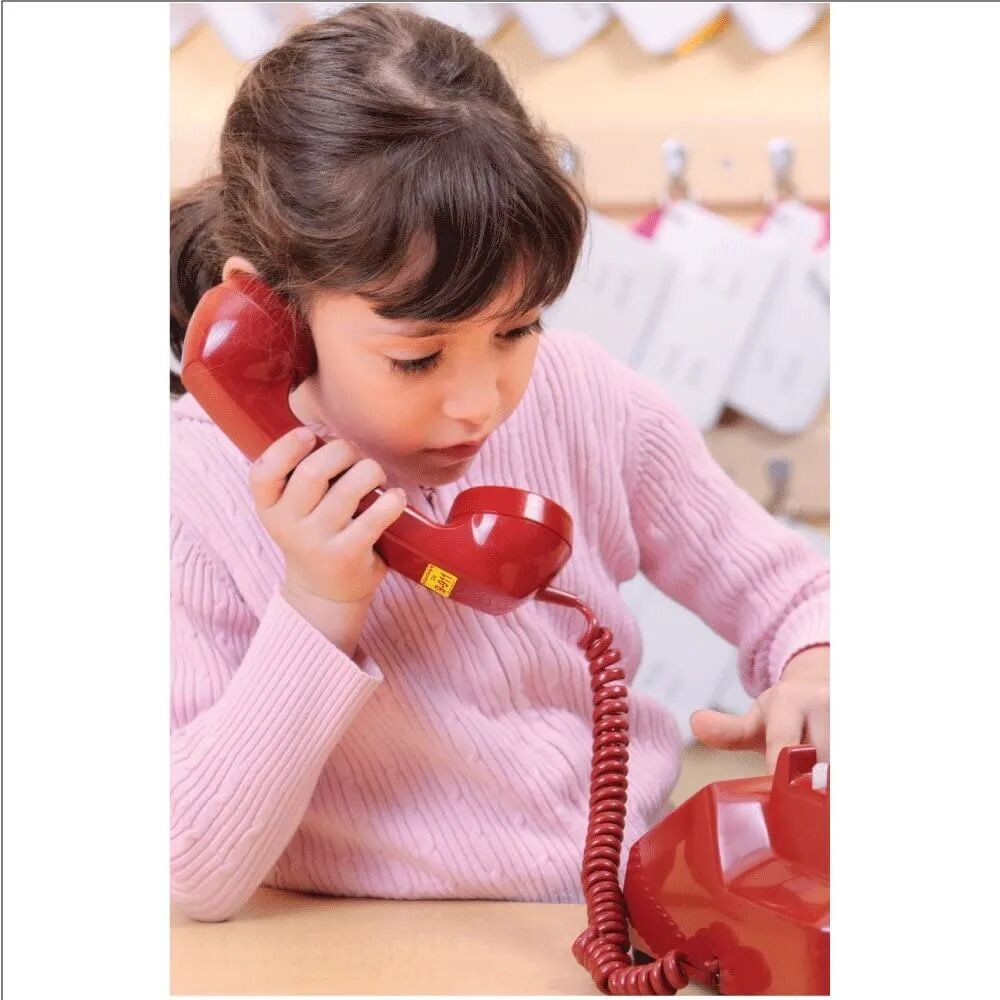 Emergency Phone Dial 911 Label, 3/4" x 1" - Yellow & Red - AMS Printing