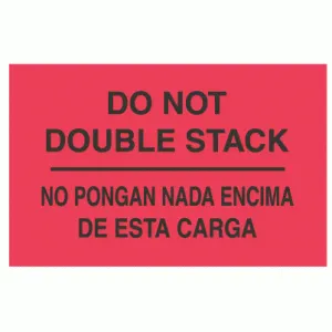 "DO NOT DOUBLE STACK" Bilingual Label - AMS Printing