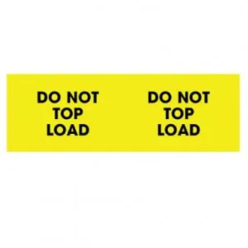 "DO NOT TOP LOAD" Bright Yellow Label - AMS Printing