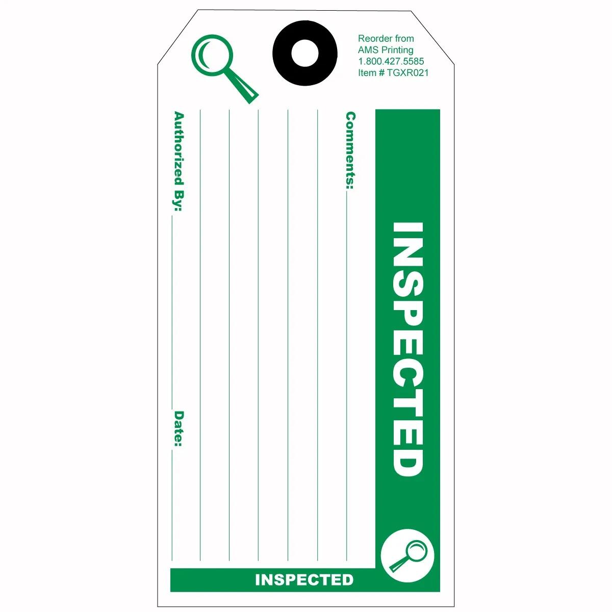 Production Quality Control Tags - AMS Printing