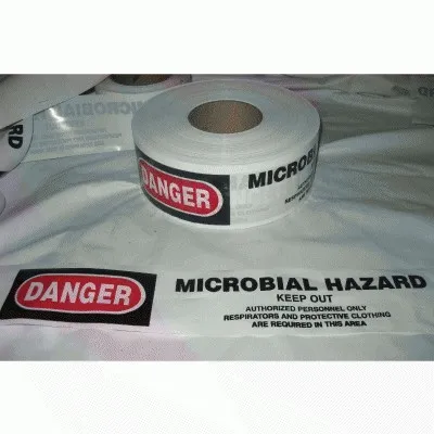 Danger Microbial Hazard Black&Red letters onWhite - AMS Printing