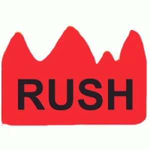 "RUSH" Label - AMS Printing