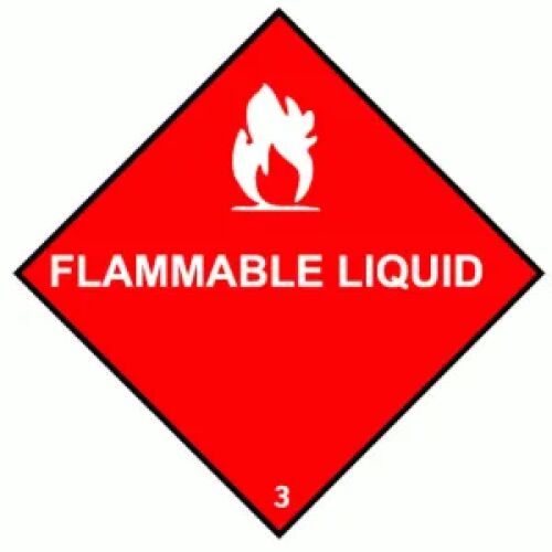 Flammable Liquid 3 Sign