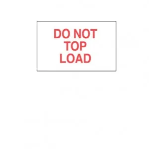 "Do Not Top Load" Yellow Label - AMS Printing