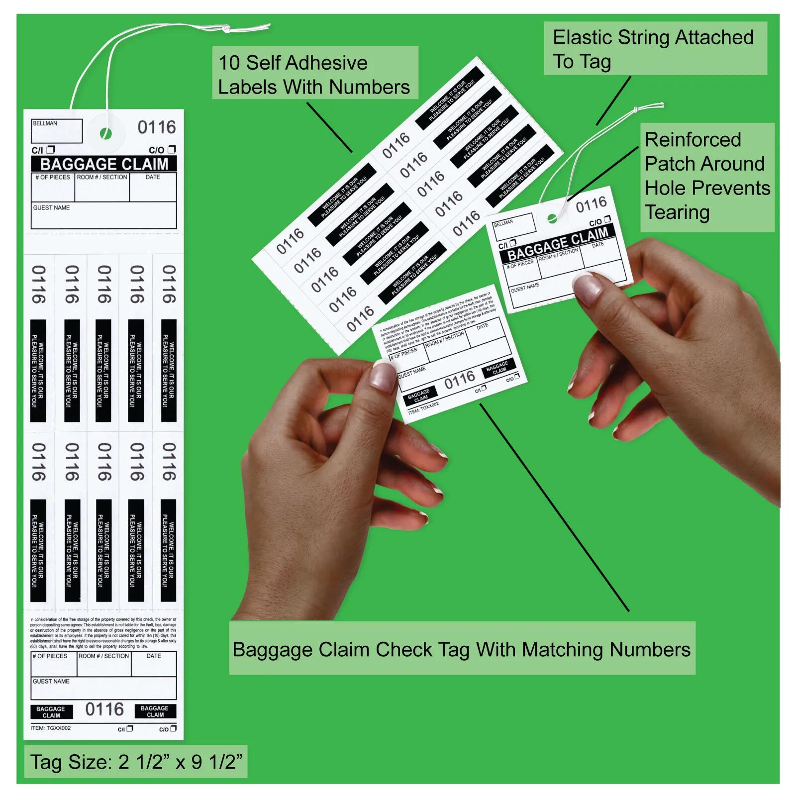 Bag Claim Tag with 10 up Label & Tag Combo - AMS Printing