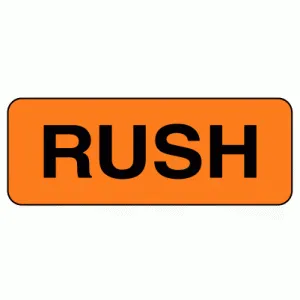 "RUSH" Label - AMS Printing