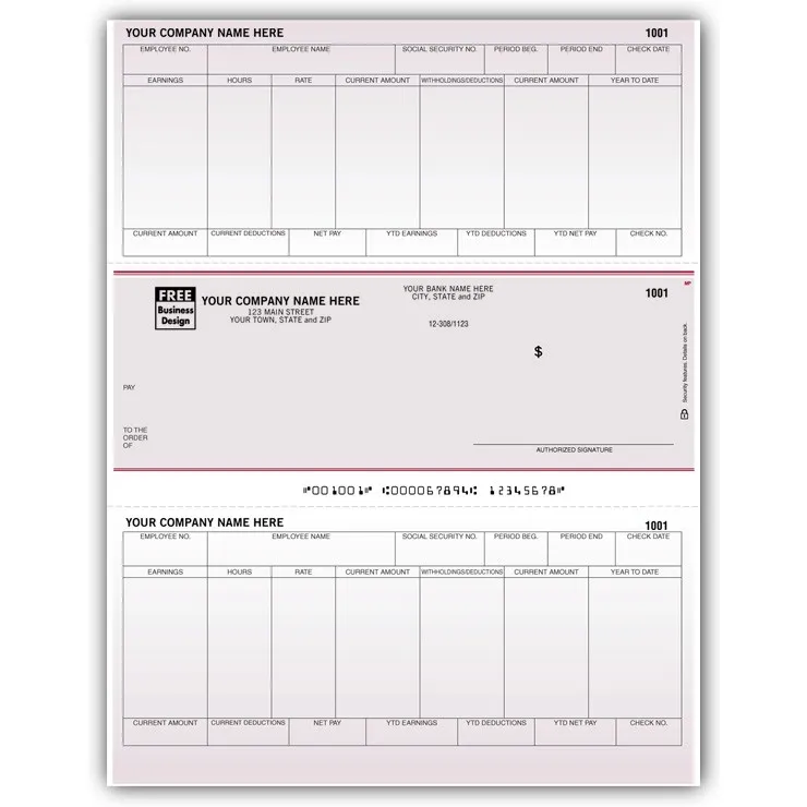 LM342C, Classic Laser/Inkjet Payroll Check - AMS Printing