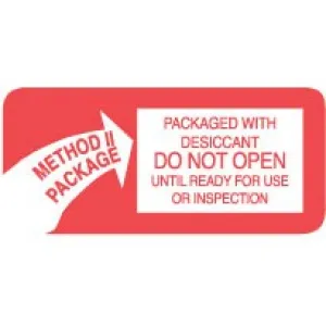 "Packaged with Desiccant DO NOT OPEN" Label - AMS Printing