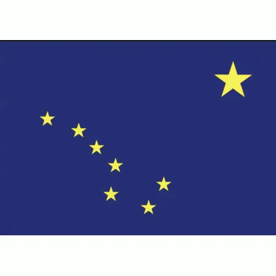 Alaska Flag with Pole Hem - AMS Printing