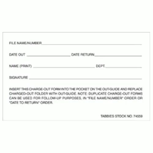 Charge-Out Slips - AMS Printing