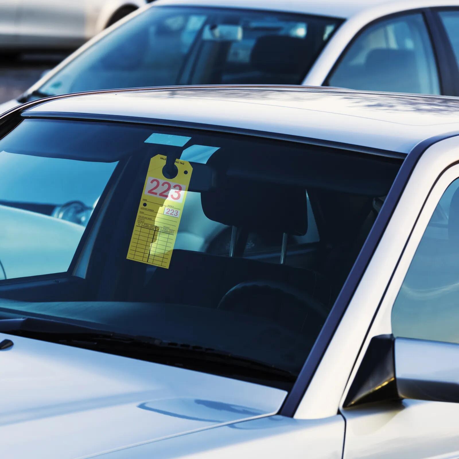 Bright Yellow Parking and Claim Check Tags for Valet Parking - AMS Printing