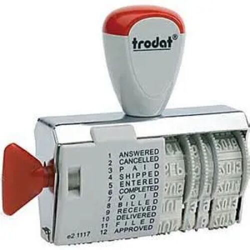 5/32" x 2 3/8" Non-Self Inking Dater Stamp - AMS Printing