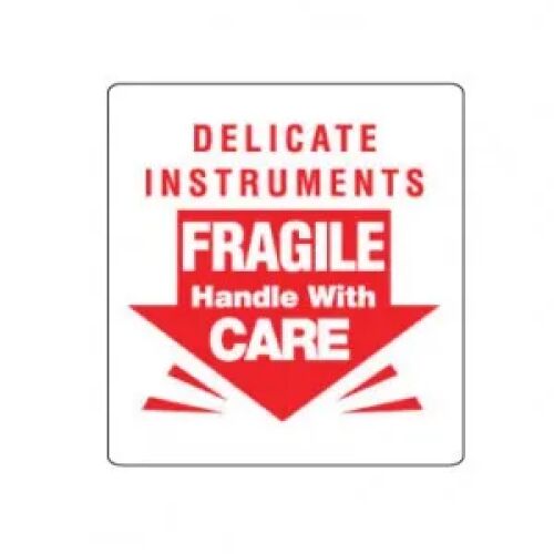 "Delicate Instruments Fragile Handle With." Label - AMS Printing
