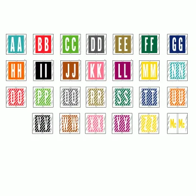 12100 Original Col'R'Tab® Alphabetical tabs - AMS Printing
