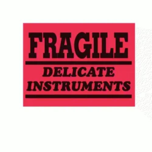 "Fragile Delicate Instruments" Label - AMS Printing