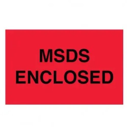 "MSDS ENCLOSED" Label - AMS Printing