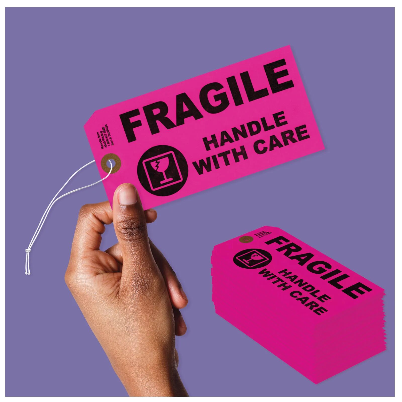 Hotel and Storage Tags for Handling Fragile Items in Luggage - AMS Printing