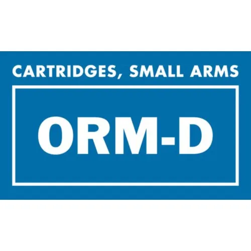 "Cartridges, Small Arms ORM-D" Label - AMS Printing