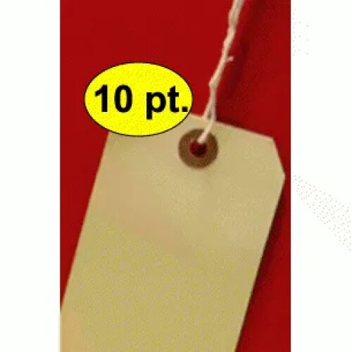 10 pt. Pre-Strung Manila Tag - AMS Printing