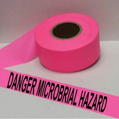 Danger Microbial Hazard Do Not Enter, Fi. Pink - AMS Printing