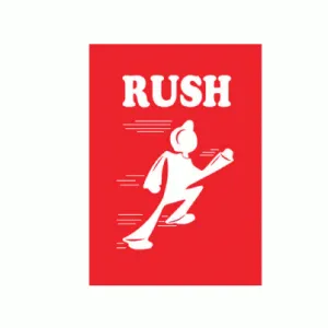 "RUSH" Label - AMS Printing