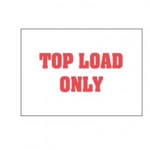 "TOP LOAD ONLY" Label - AMS Printing