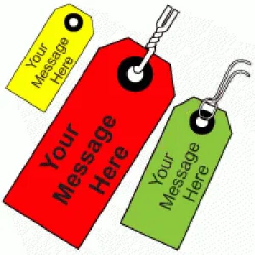 Custom Printed Colored Plastic Tag - AMS Printing