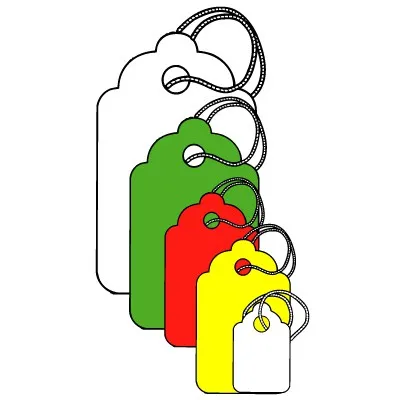 Merchandise Tags, Scalloped, with Knotted String - AMS Printing