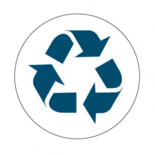 "Blue Recycle" Label - AMS Printing