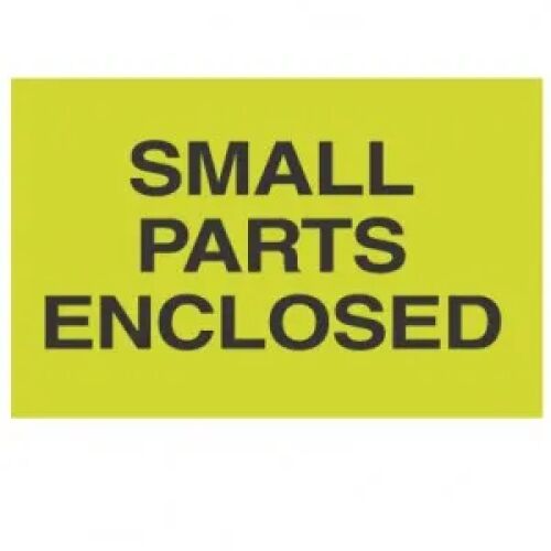 "SMALL PARTS ENCLOSED" Label - AMS Printing