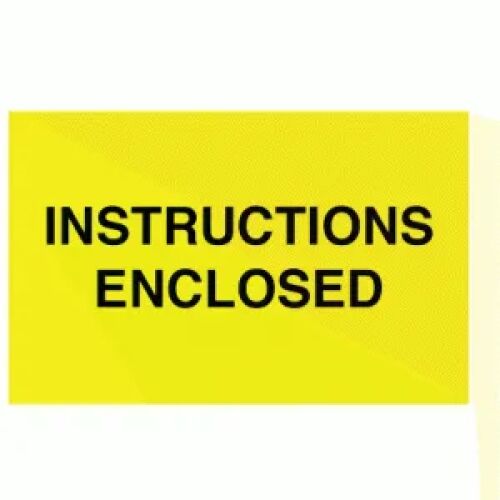 "INSTRUCTIONS ENCLOSED" Label - AMS Printing