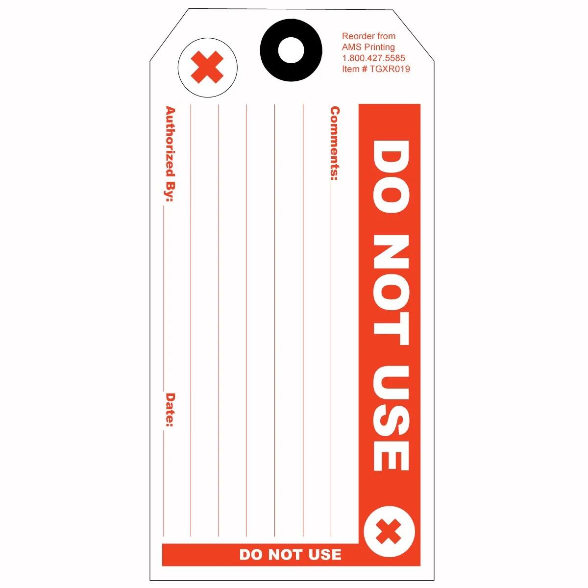 Production Quality Control Tags - AMS Printing