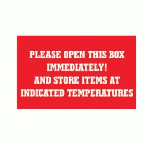 "Please Open This Box Immediately" Label - AMS Printing