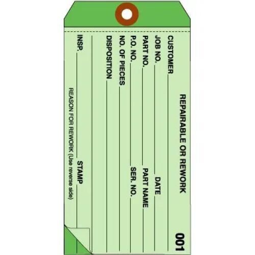 2 Part Inspection Tags, Plain - AMS Printing