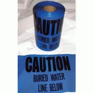 Caution Buried Water Line Below - Blue - AMS Printing