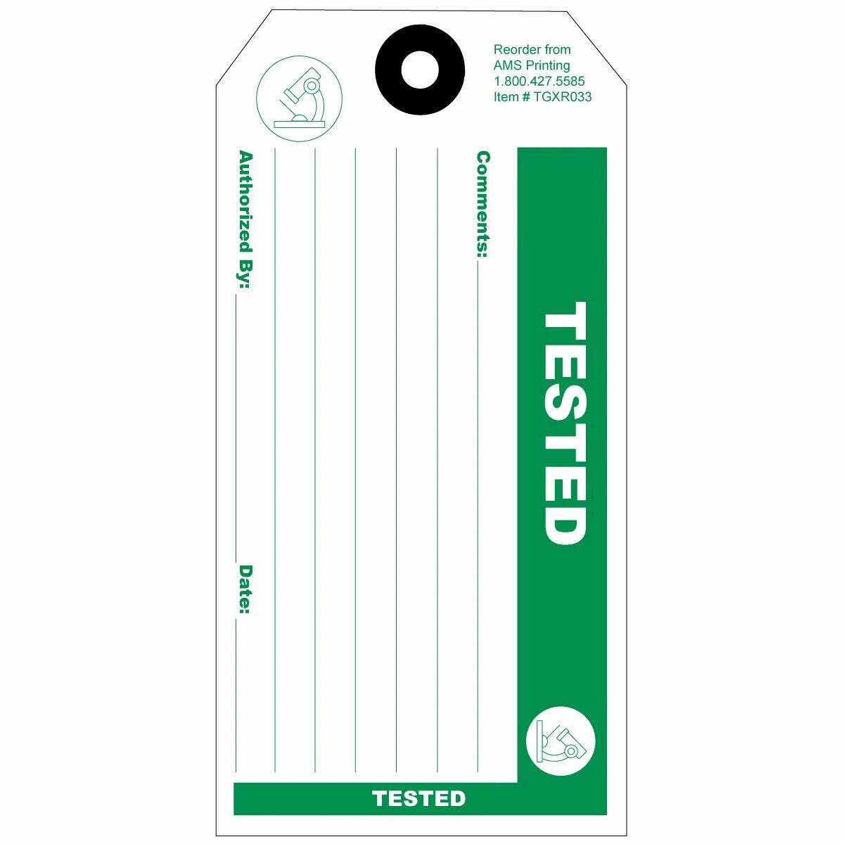 Production Quality Control Tags - AMS Printing