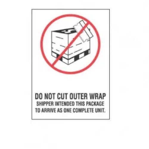 "Do Not Cut Outer Wrap" Label - AMS Printing