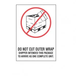 "Do Not Cut Outer Wrap" Label - AMS Printing