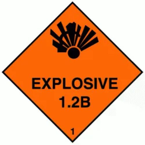 "EXPLOSIVE 1.2B" - D.O.T. Label - AMS Printing