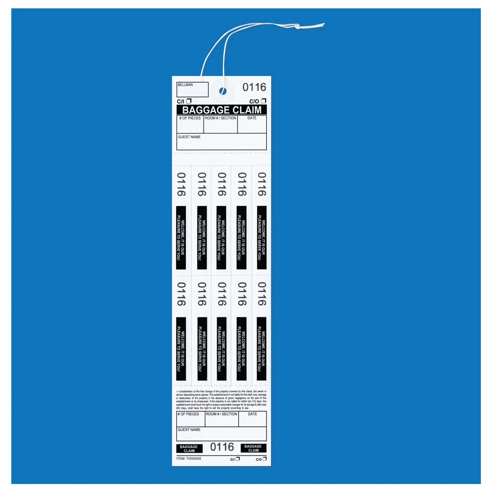 Bag Claim Tag with 10 up Label & Tag Combo - AMS Printing