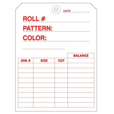 Carpet Roll Tag - 10 pt. Tag - AMS Printing