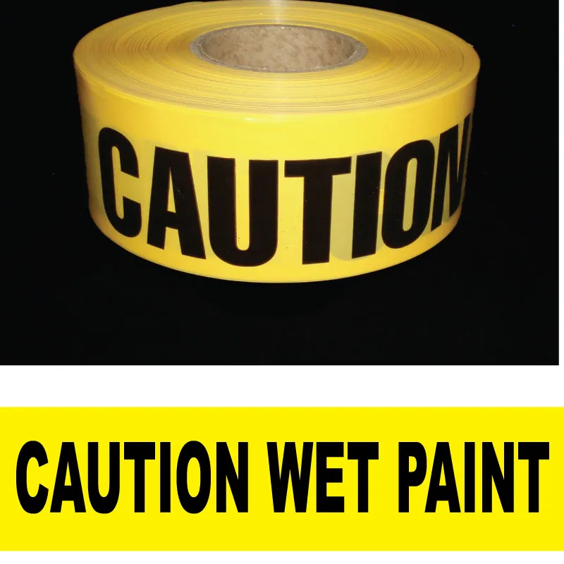 Caution Wet Paint Barricade Tape - AMS Printing