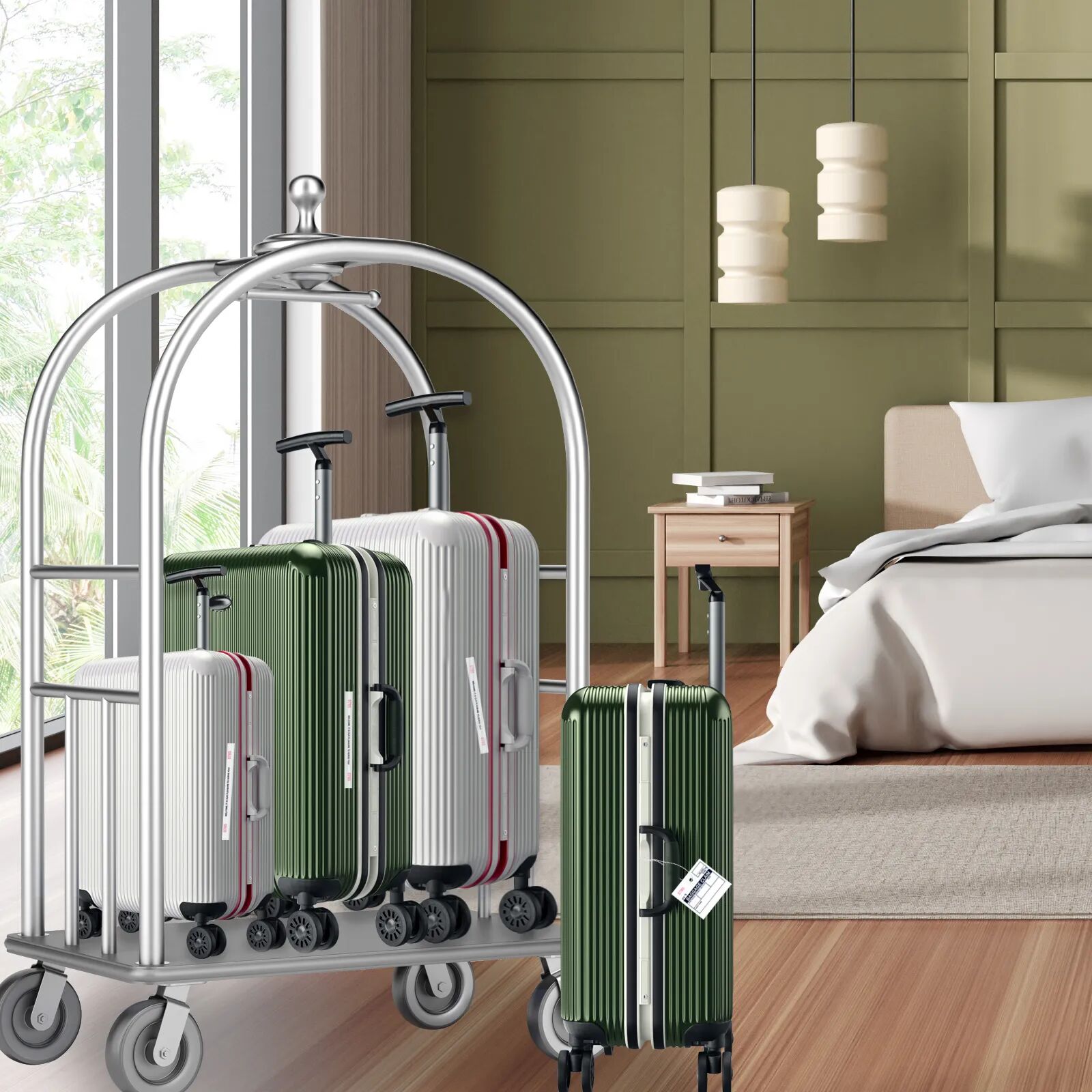 Baggage claim check tag with five matching numbered labels - AMS Printing