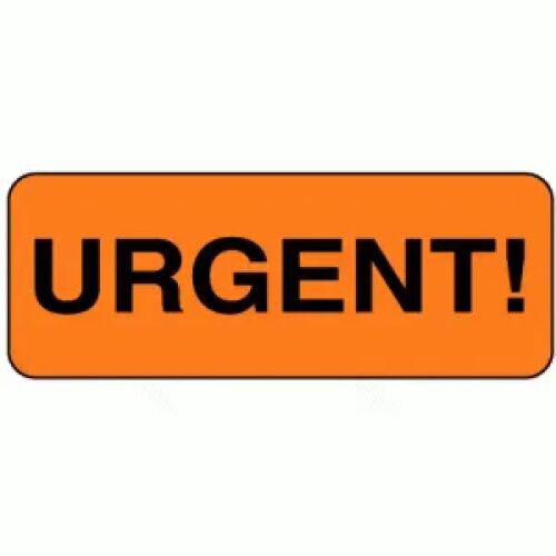 "URGENT!" Label - AMS Printing