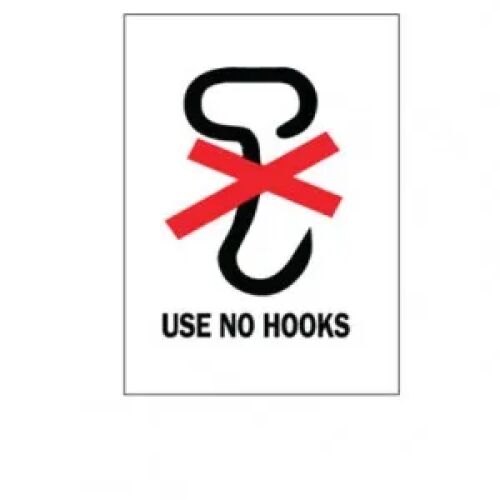"USE NO HOOKS" Label - AMS Printing