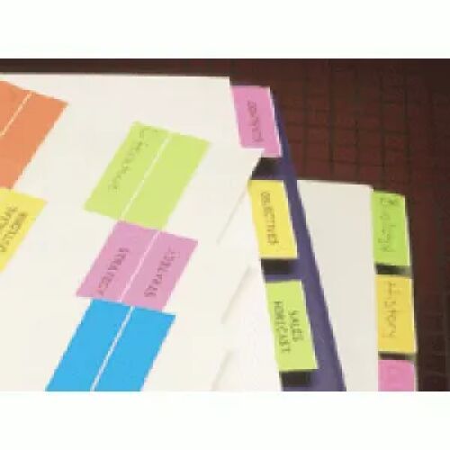 Assorted Erasable Index Fluorescent Colored Tabs - AMS Printing
